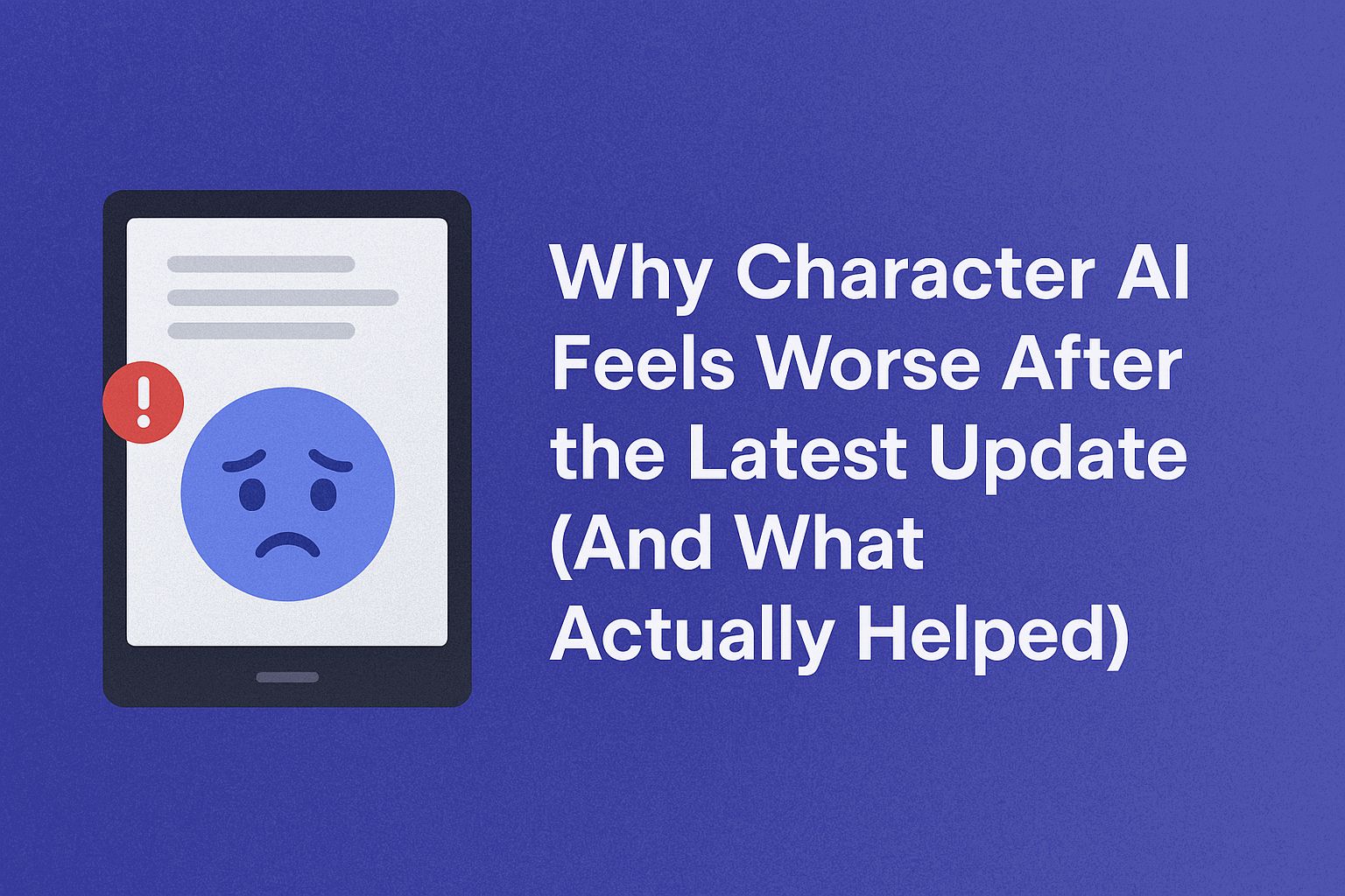 Why Character AI Feels Worse After the Latest Update (And What Actually ...
